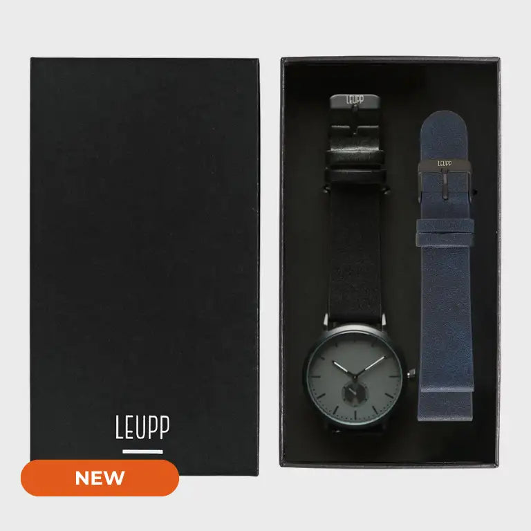 Black & Slate Blue | Kaoru Gift Set For Men and Women – LEUPP Watch