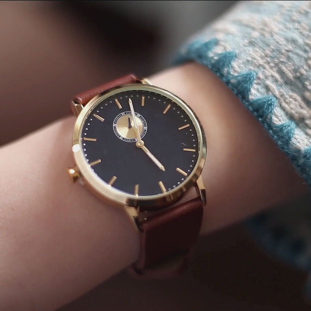 LEUPP Kaoru Navy/Tan | For Men and Women – LEUPP Watch